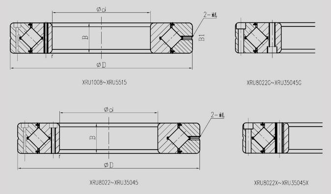 CRBF 8022 AT UU C1 P4 bearing, Crossed Roller Bearings 80x165x22 for ...