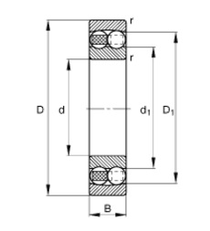 RL7 bearing, Self-aligning Ball Bearings 22.225x50.8x14.288, 0.14 KG ...