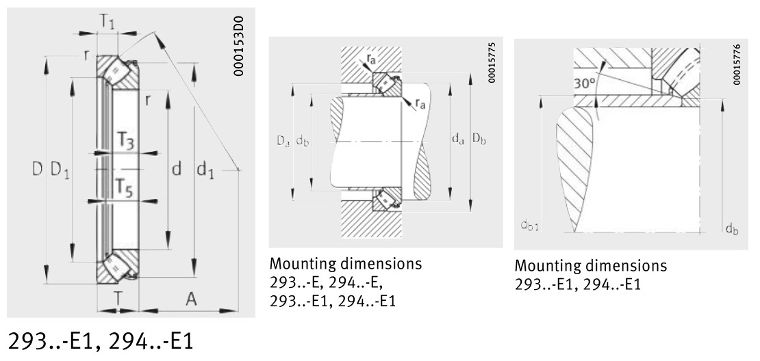 29412-E1-N1 bearing, Thrust Spherical Roller Bearings 60x130x42 ...