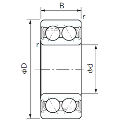 330103 bearing, Double row angular contact ball bearings 17x47x24, 0. ...