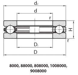10089/600 bearing, Thrust Ball Bearings 600x650x38, 13 KG - en ...