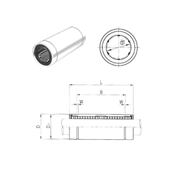 LM16LUU bearing, Linear Ball Bearings 16x28x53, 0.145 KG - en ...