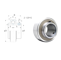 RB204 bearing, Insert Bearing Units 20x47x31, 0.22 KG - en ...