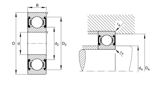 6203-RSR bearing, Single row deep groove ball bearings 17x40x12 ...