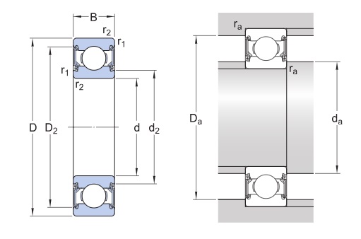 6004-2RSH bearing, Single row deep groove ball bearings 20x42x12, 0. ...