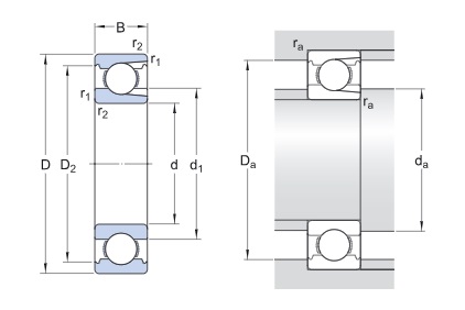 206 bearing, Deep Groove Ball Bearings 30x62x16, 0.207 KG - en ...