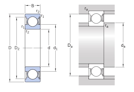 6210-Z/HC5C3 bearing, Deep Groove Ball Bearings 50x90x20, 0.401 KG ...