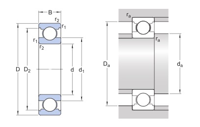 6318/C3VL0241 bearing, Insulated deep groove ball bearings 90x190x43 ...