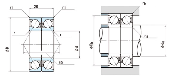 7313BDB bearing, Angular Contact Ball Bearings 65x140x66, 4.34 KG - en ...